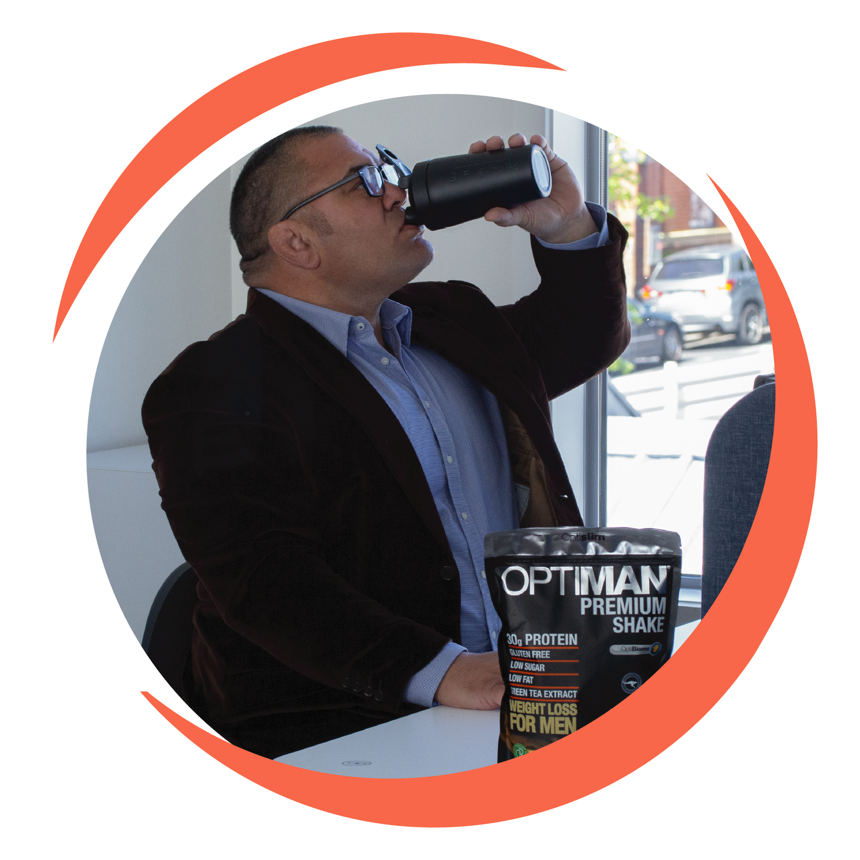 Optiman For Him Plant Based Shake Chocolate - 14 Meals | Optislim