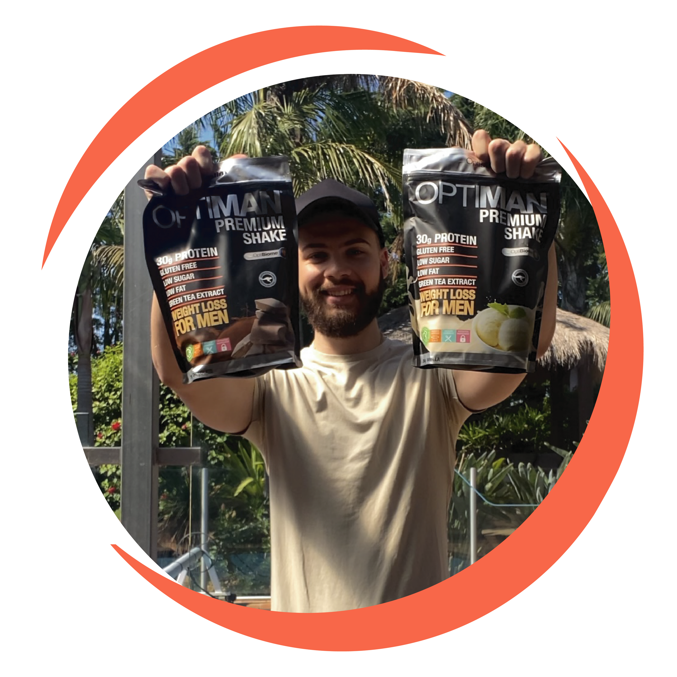 Optiman For Him Plant Based Shake Chocolate - 14 Meals | Optislim