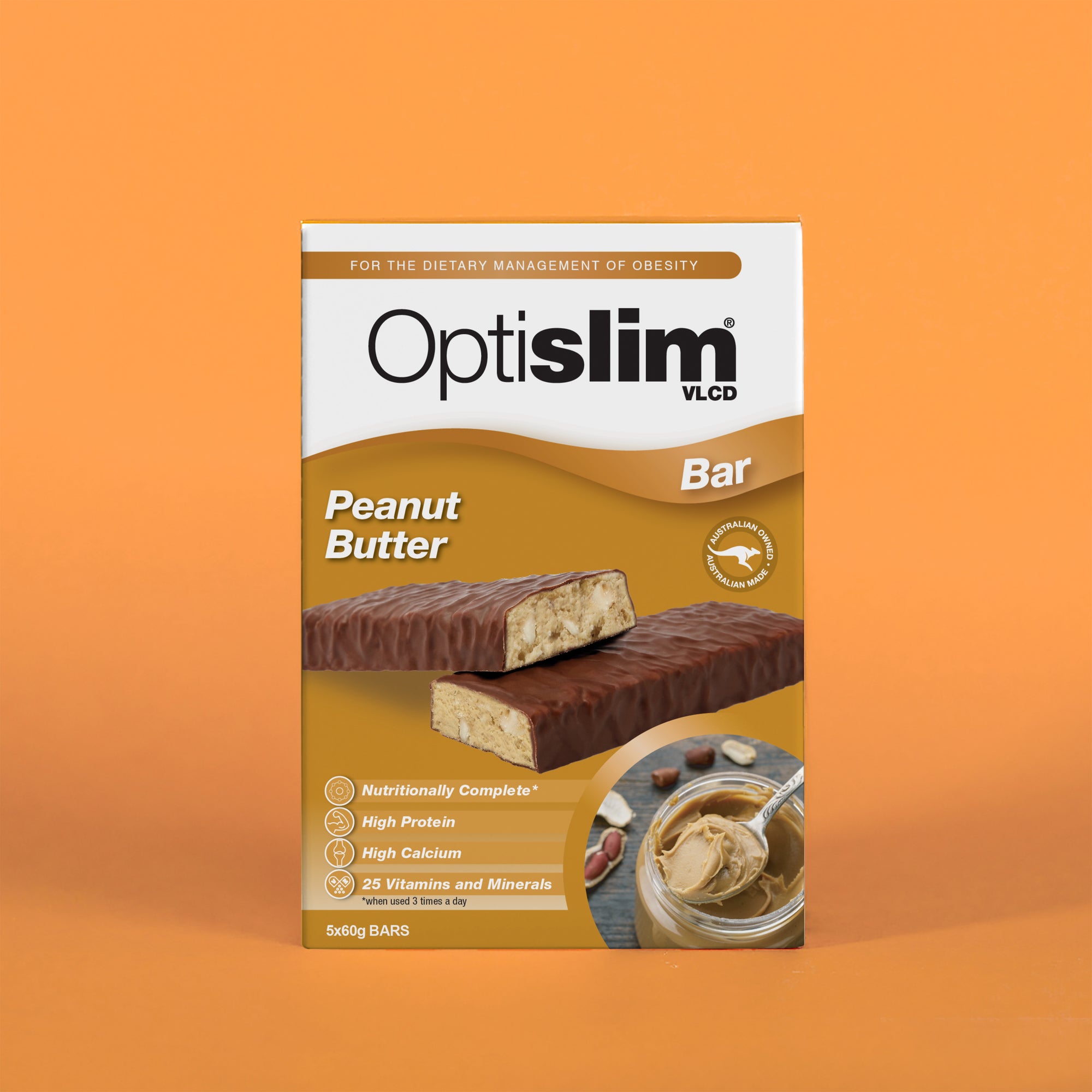 VLCD Bar Peanut Butter - 5 Meals | Optislim