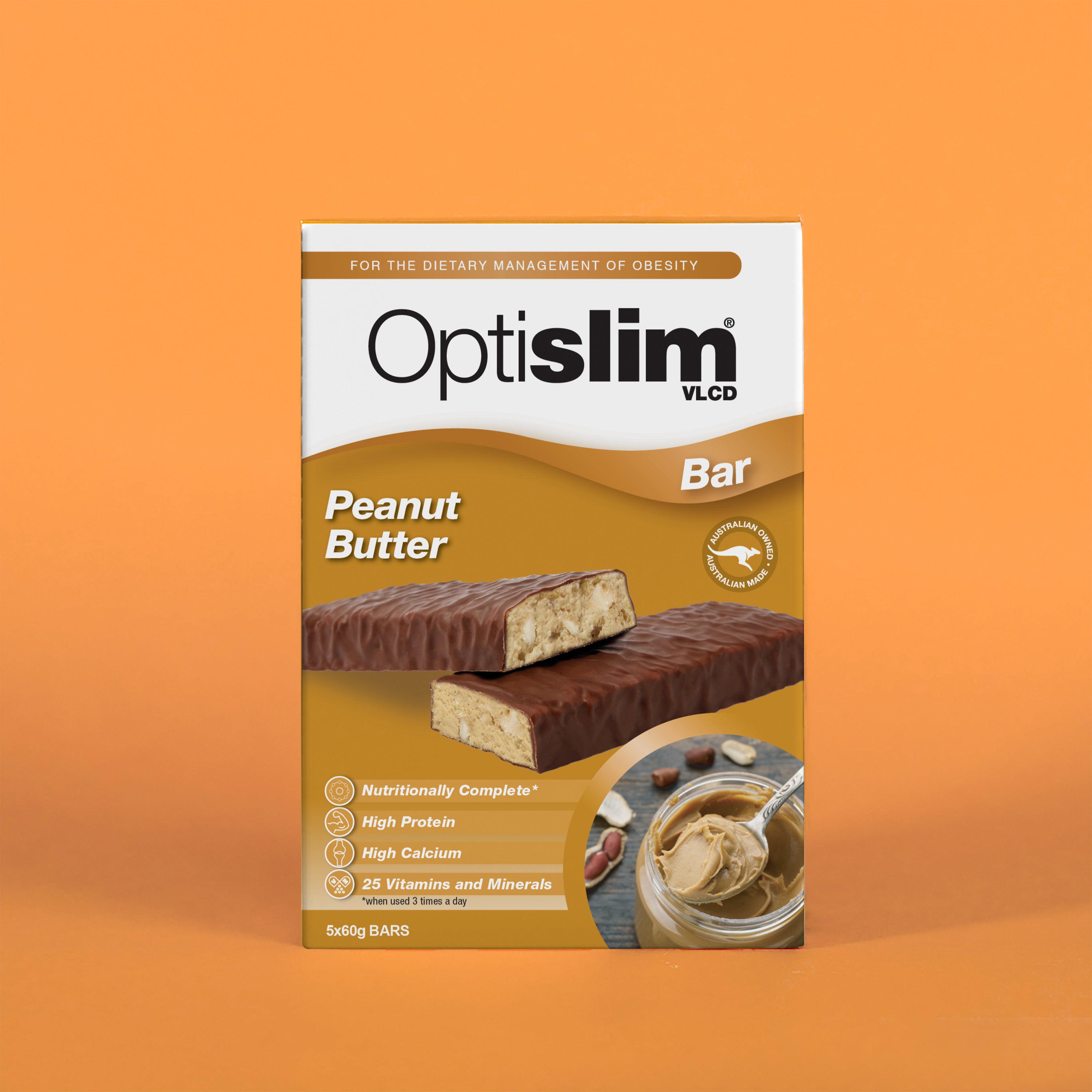 VLCD Bar Peanut Butter - 5 Meals | Optislim
