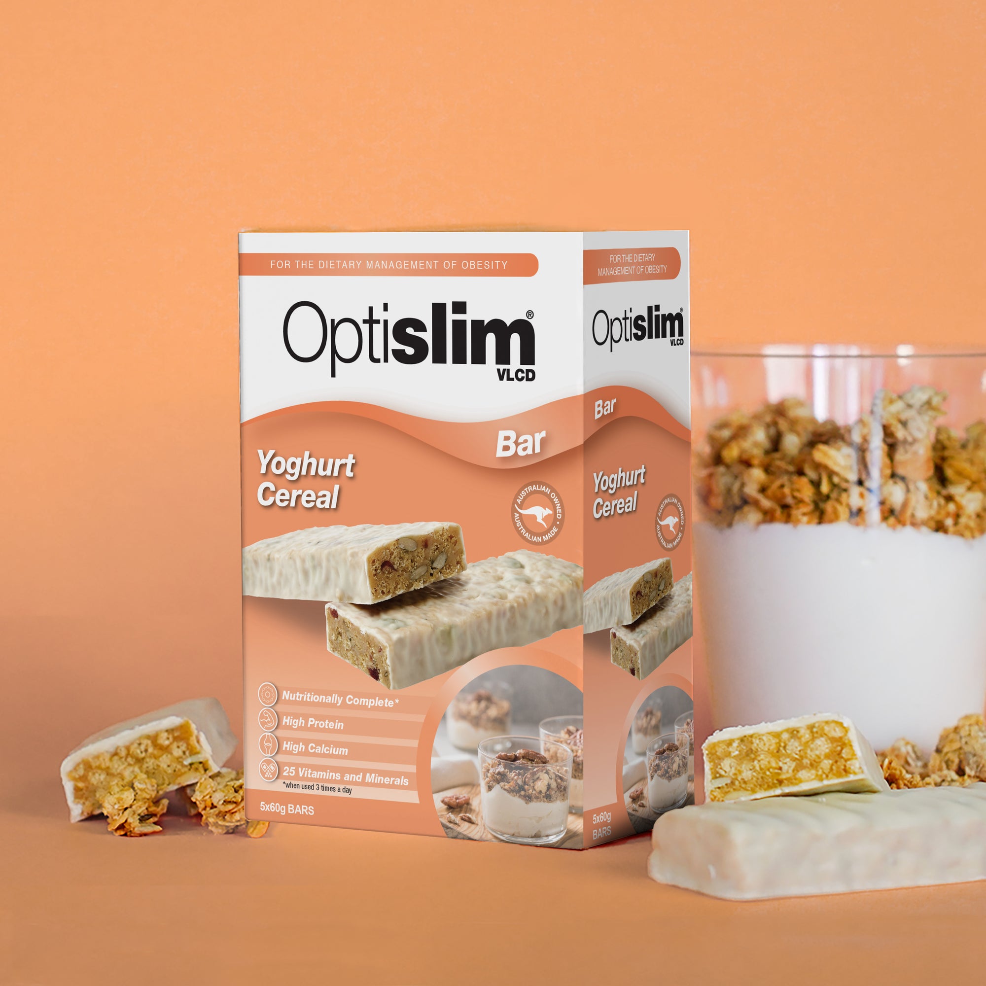 VLCD Bars Yoghurt Cereal - 5 Meals | Optislim