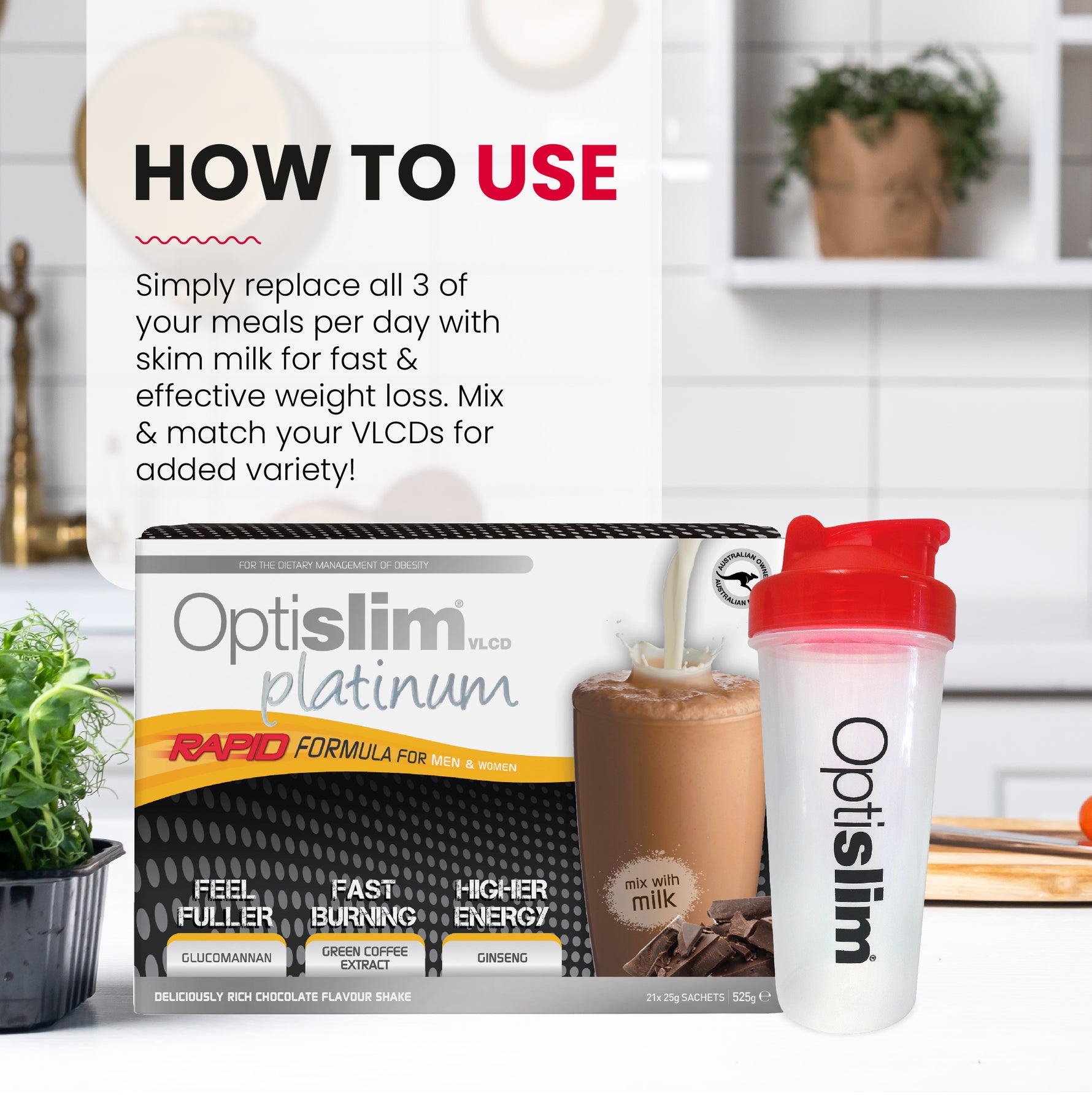 VLCD PLATINUM Shake Chocolate | Optislim