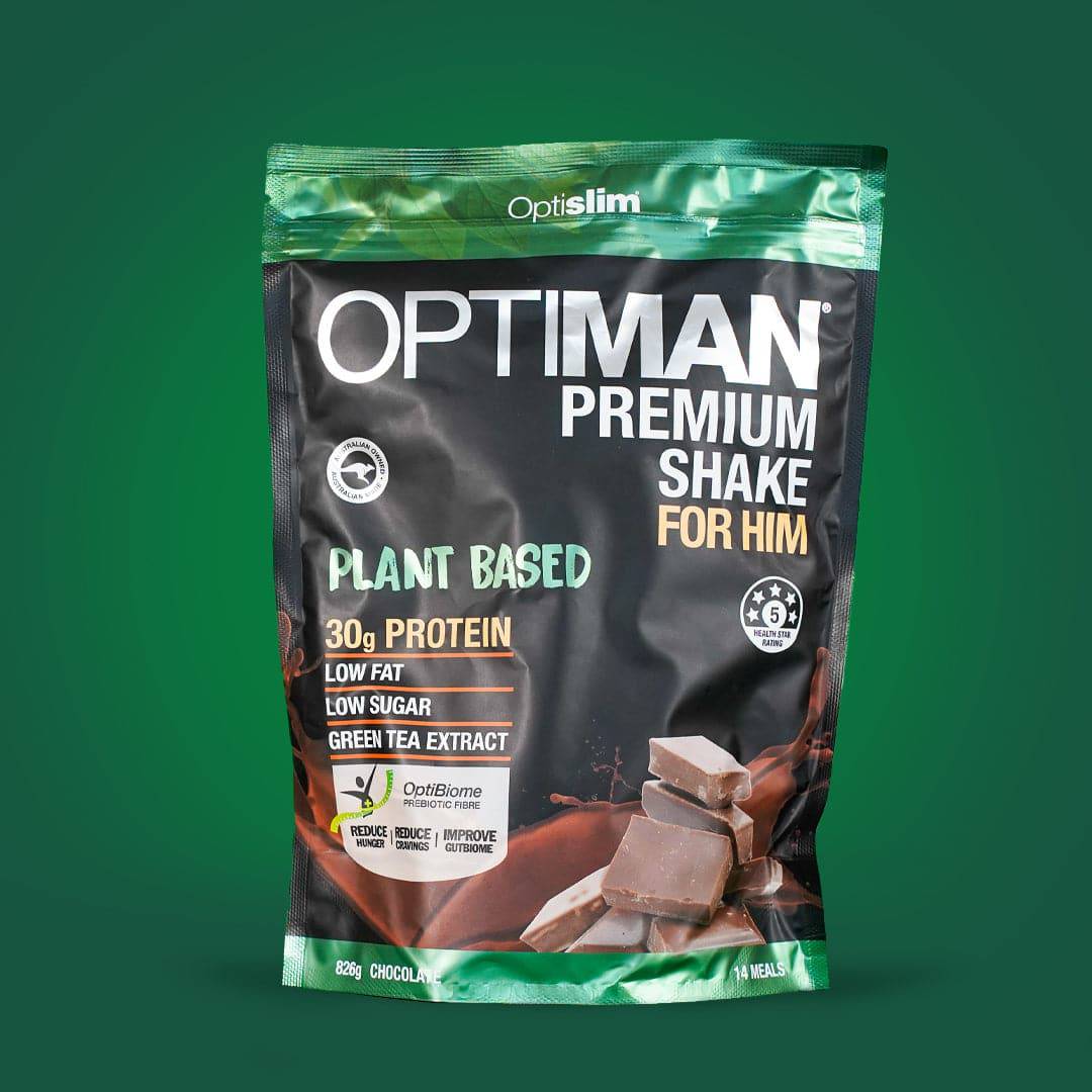 Optiman For Him Plant Based Shake Chocolate - 14 Meals | Optislim