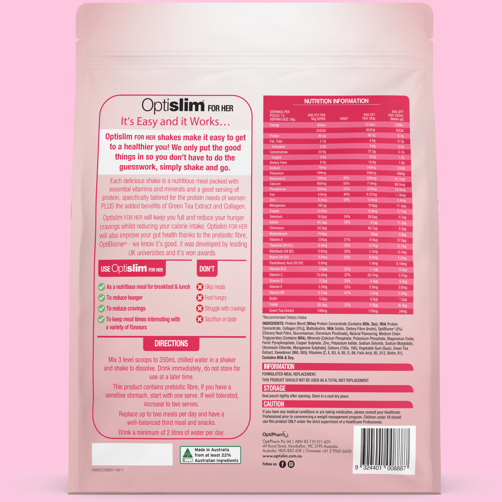 Optislim For Her Caramel Shake | Optislim